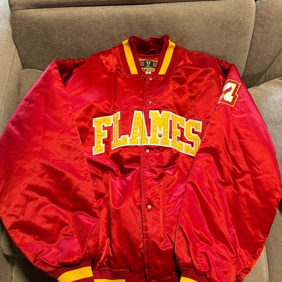 Majestic | Jackets & Coats | Atlanta Flames Satin Jacket Size 3xl Made ...